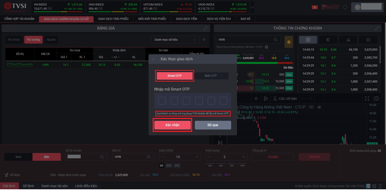 Hướng dẫn đặt lệnh mua/bán cổ phiếu trên Webtrading iTrade